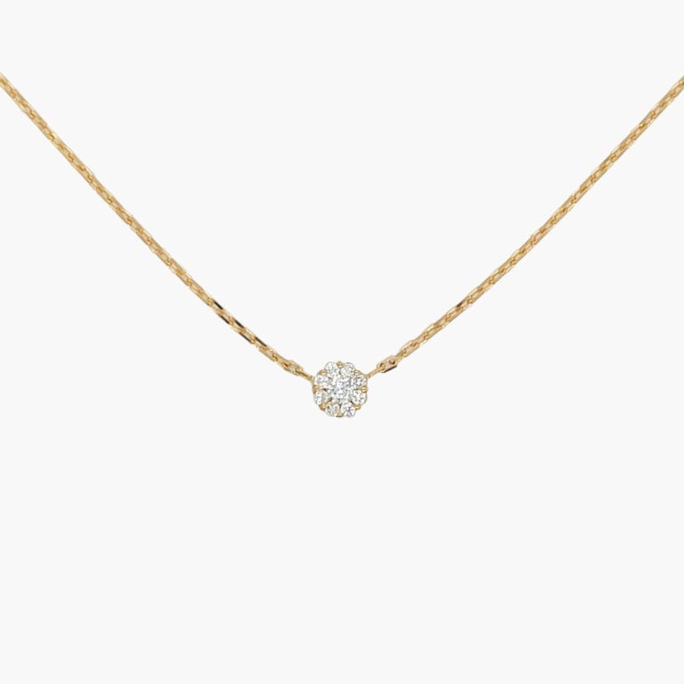 18K Gold Single Diamond Chain Necklace - S&J Jewelry PH